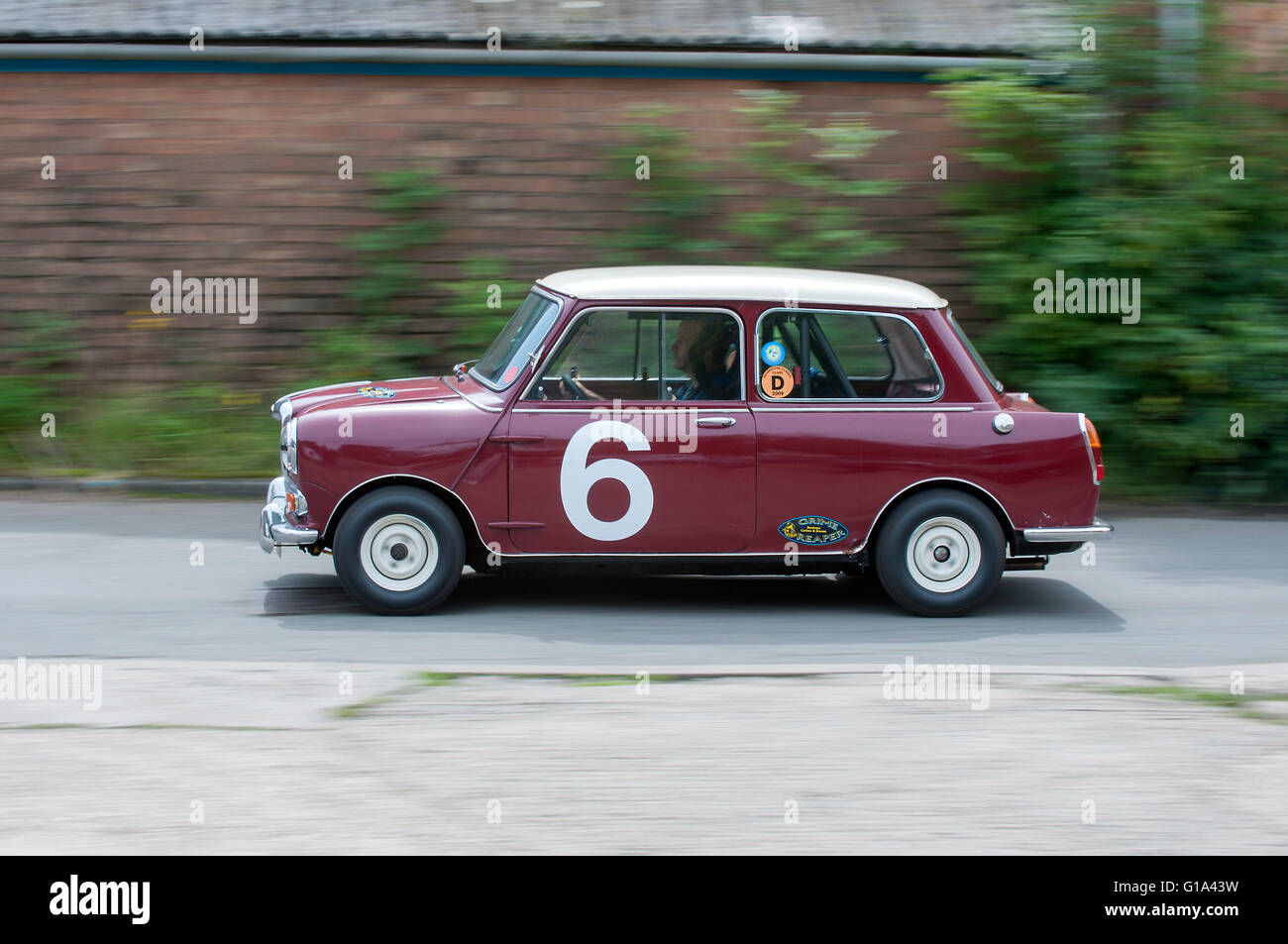 Riley Elf racing car, sedan based on classic Mini Stock Photo - Alamy