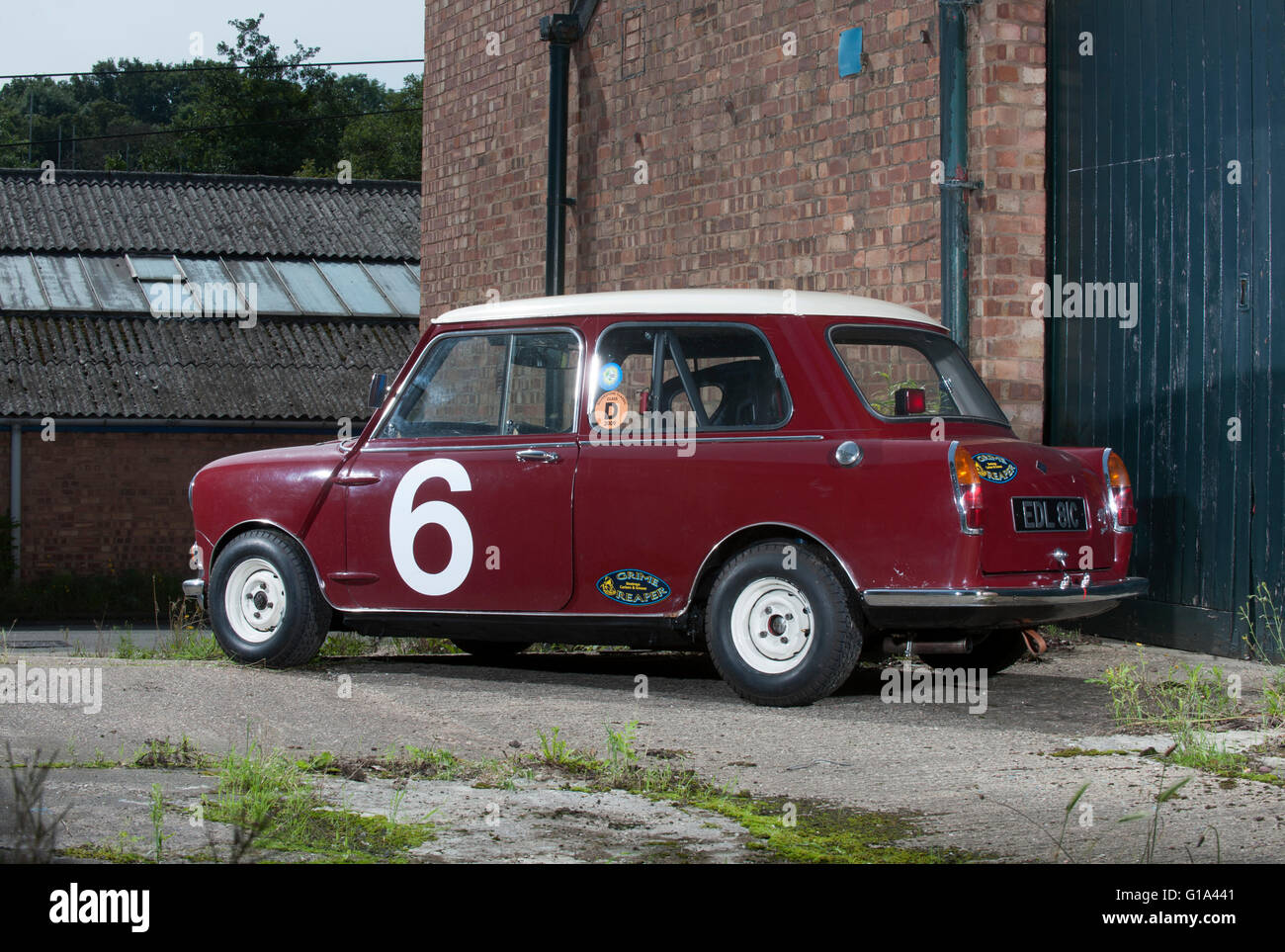 Riley Elf racing car, sedan based on classic Mini Stock Photo - Alamy
