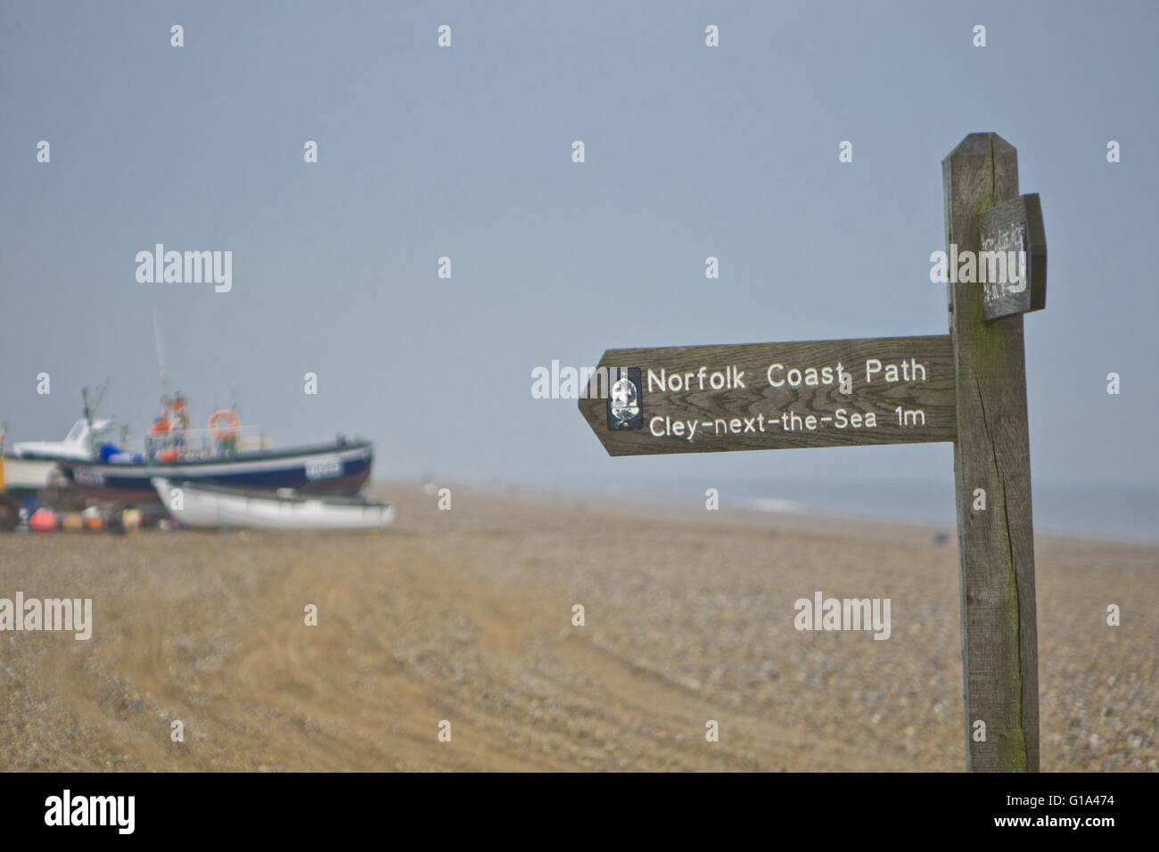 Norfolk Coast Path sign Stock Photo - Alamy