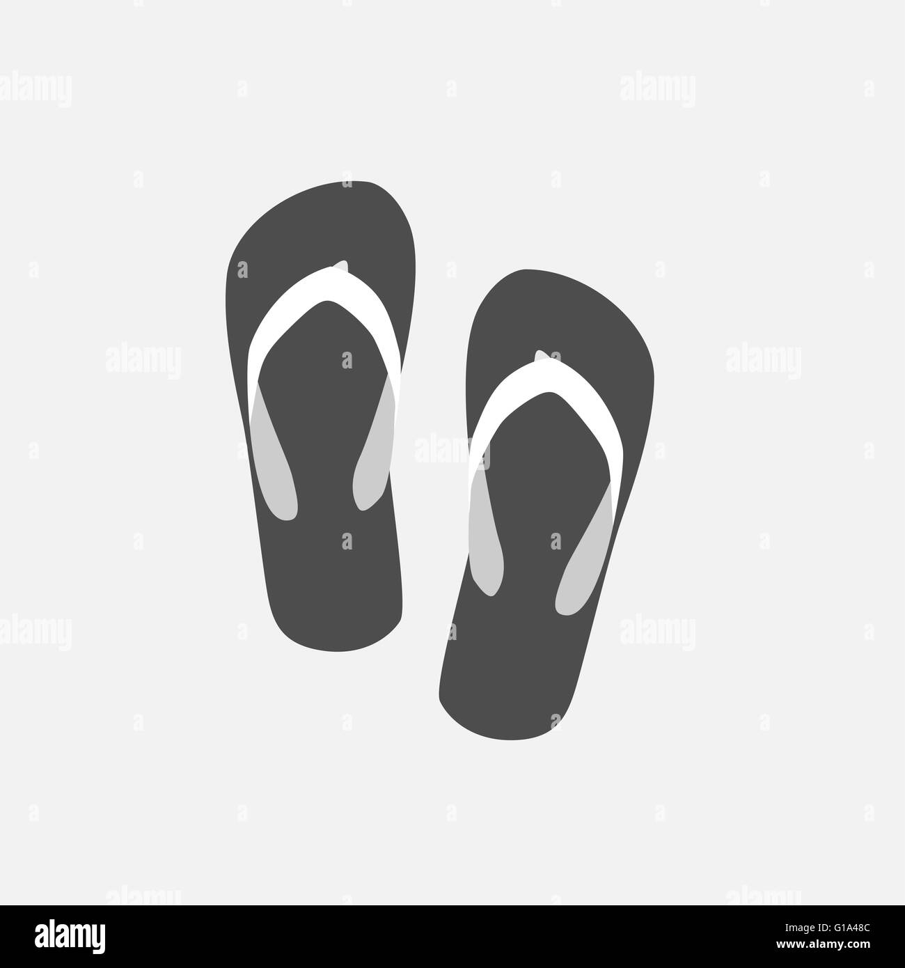Flip flops beach Black and White Stock Photos & Images - Alamy