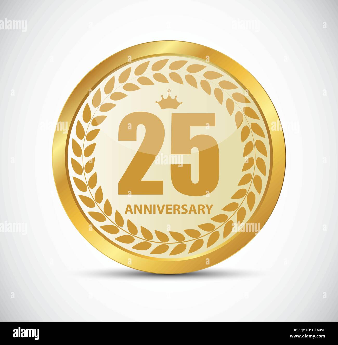 Template Logo 25 Years Anniversary Vector Illustration Stock Vector ...
