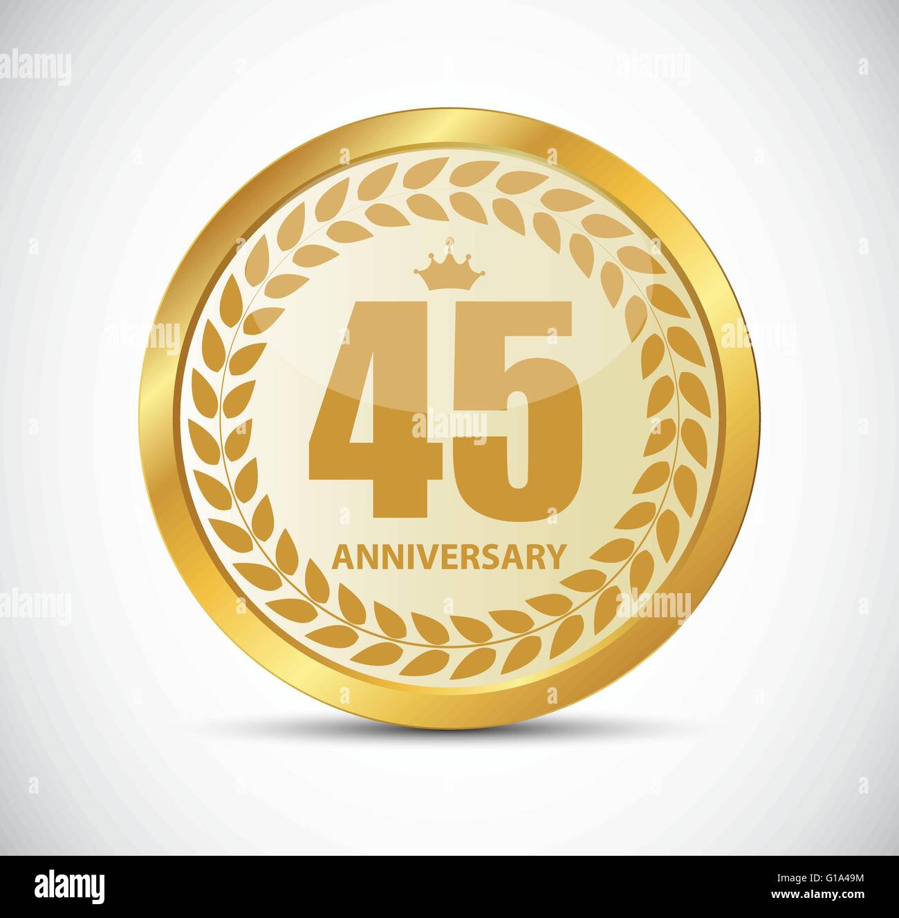 Template Logo 45 Years Anniversary Vector Illustration Stock Vector ...