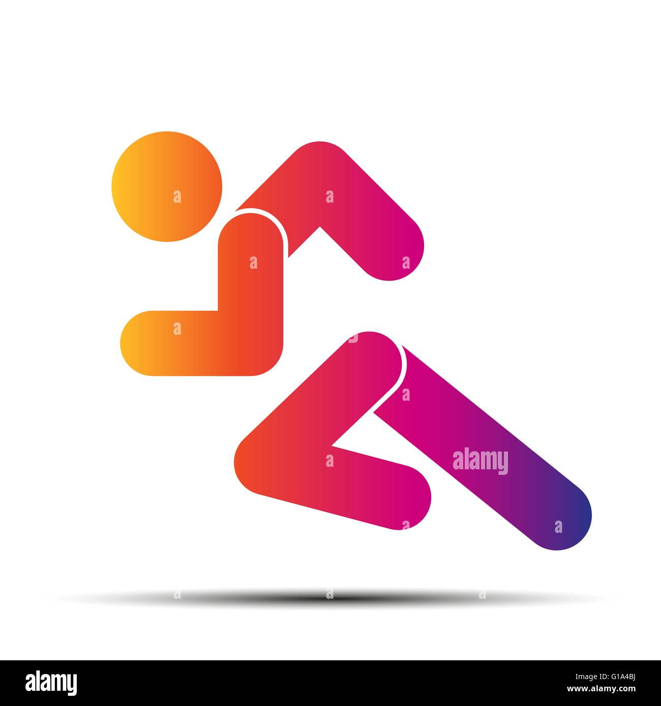 Running people simple symbol of run isolated on a white background ...