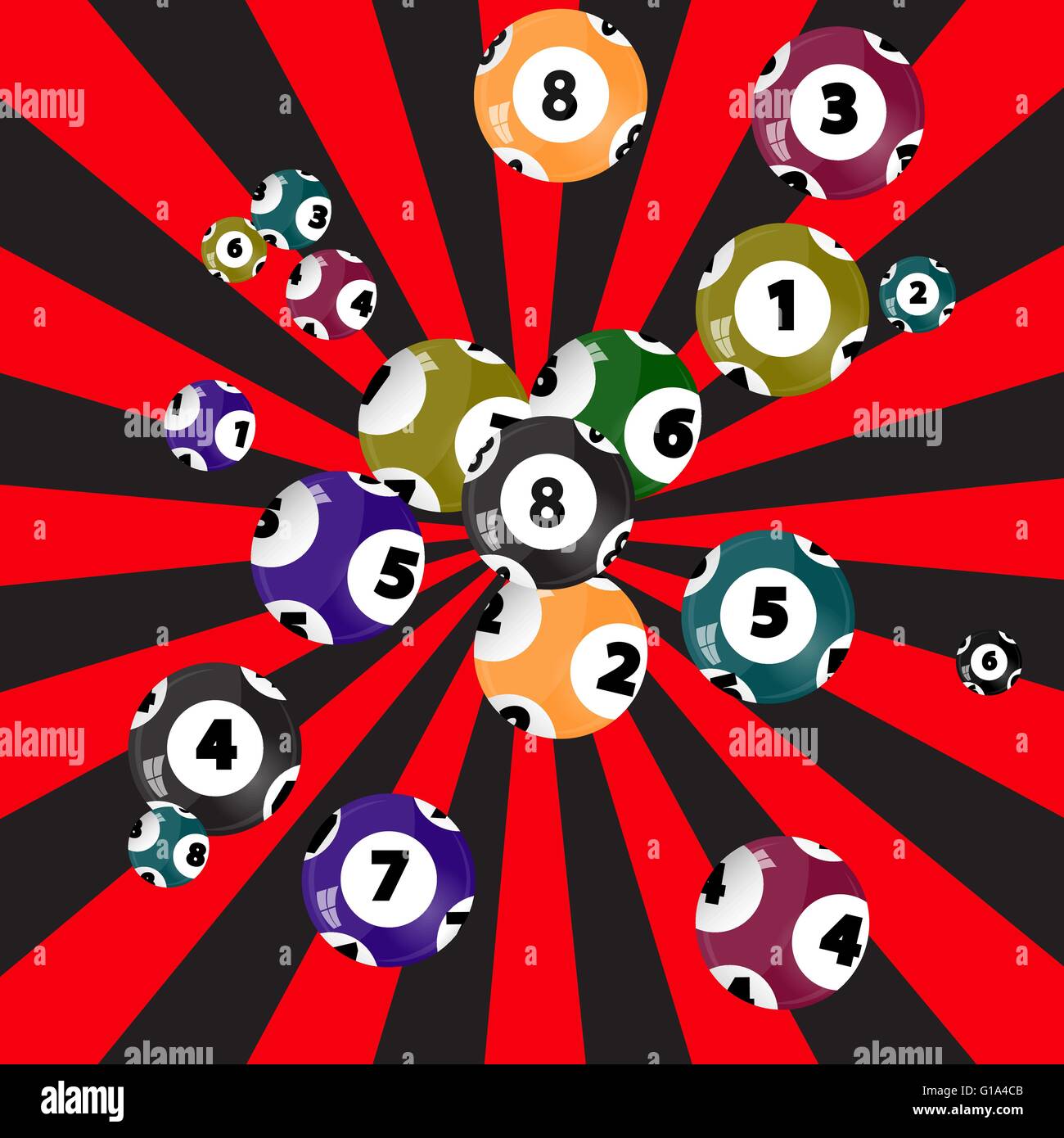 Victory Ball for the game of lottery. Jack pot. Vector Illustrat Stock ...