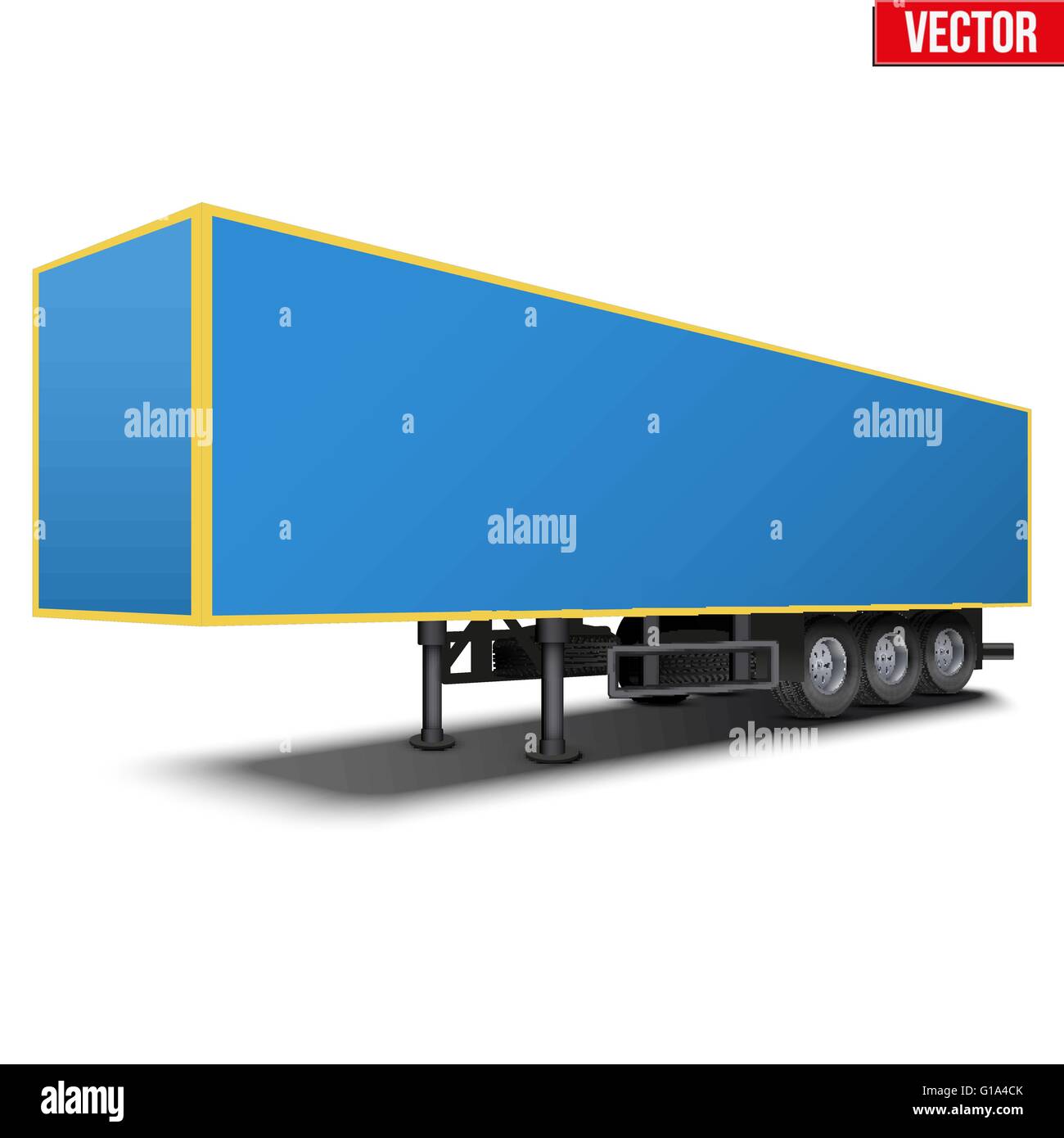 Big blue industrial semi Stock Vector Images - Alamy