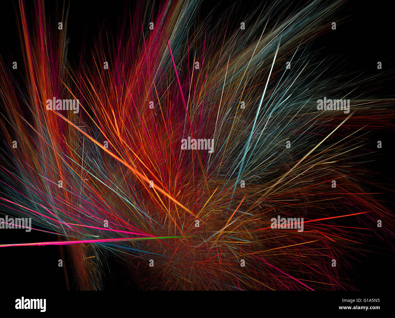 Multi Coloured Sparks Stock Photo - Alamy