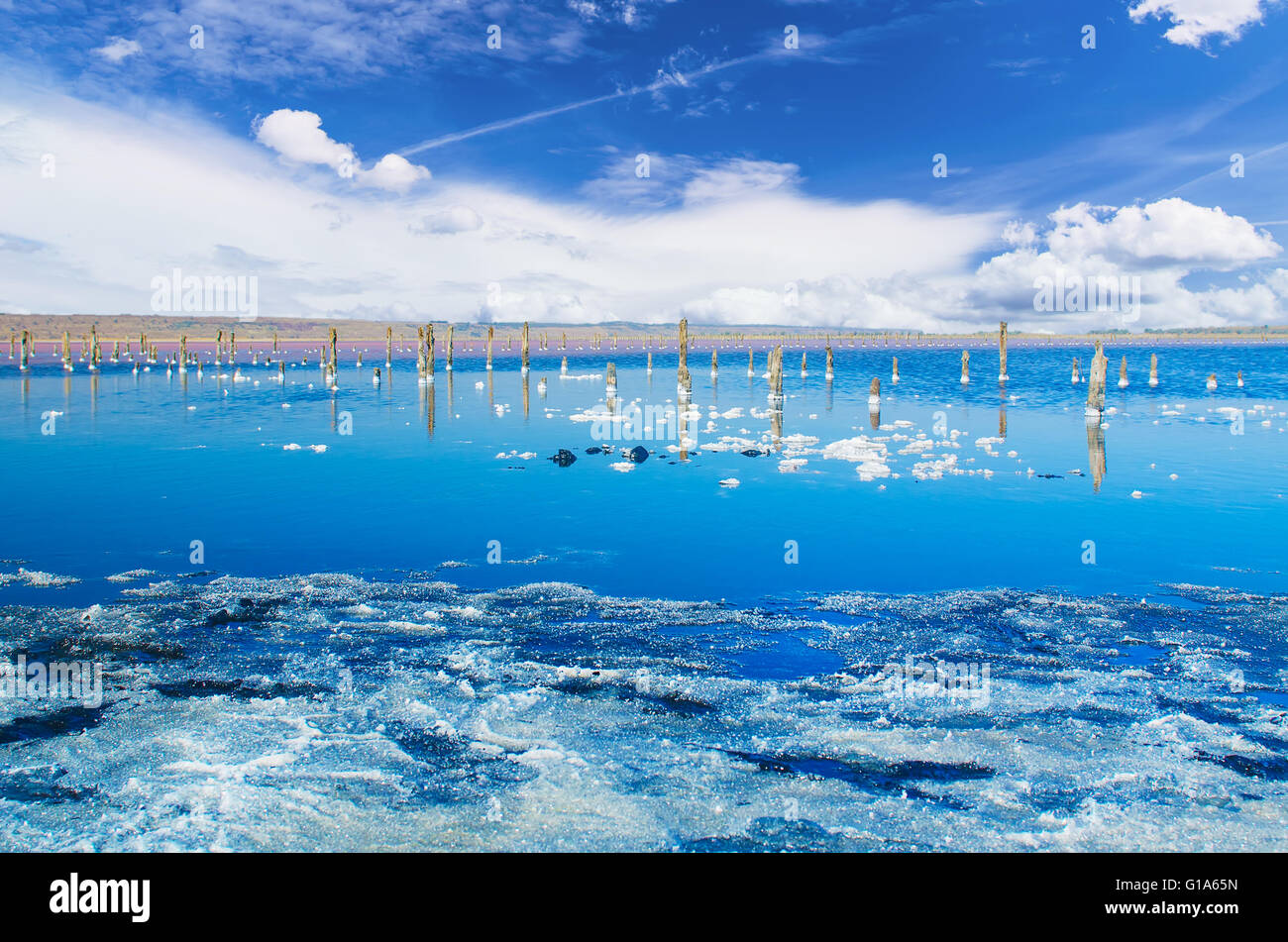 Beautiful salt lake Stock Photo - Alamy