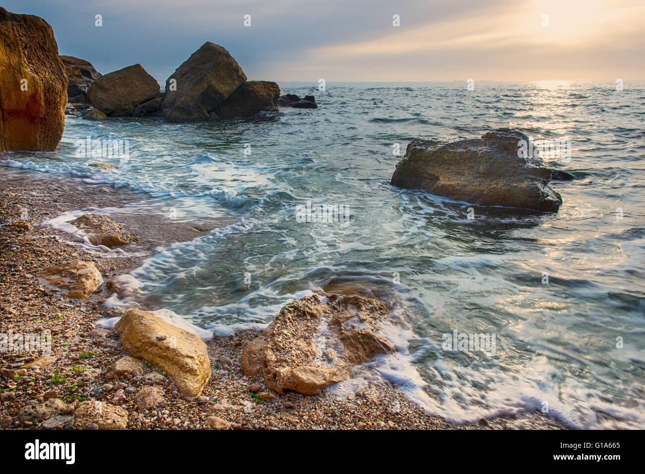 Sea coast and rocks Stock Photo - Alamy