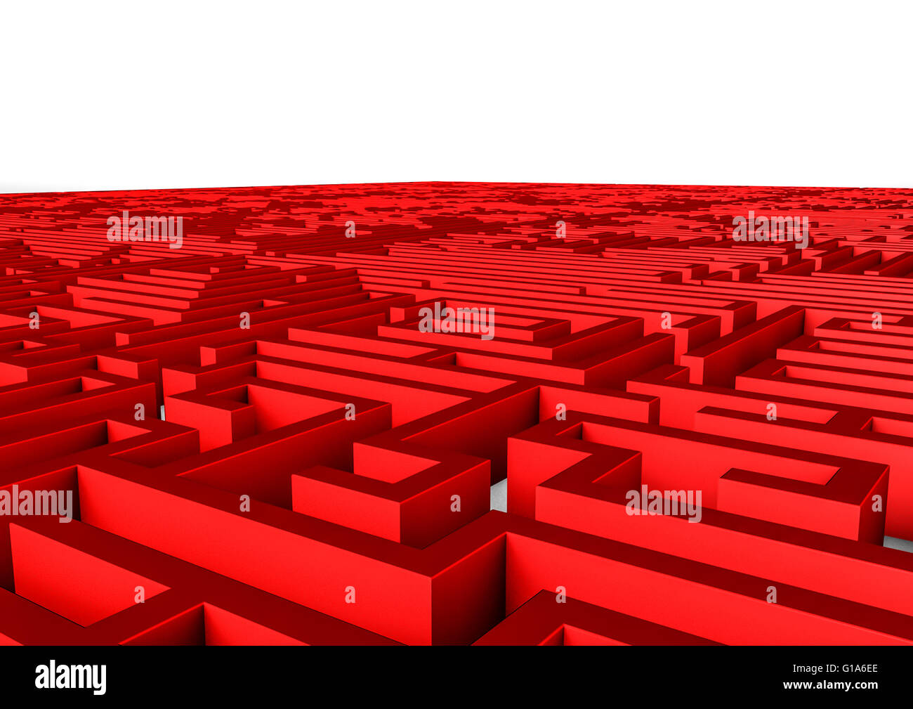 Maze background / 3D render of giant maze stretching to horizon Stock ...