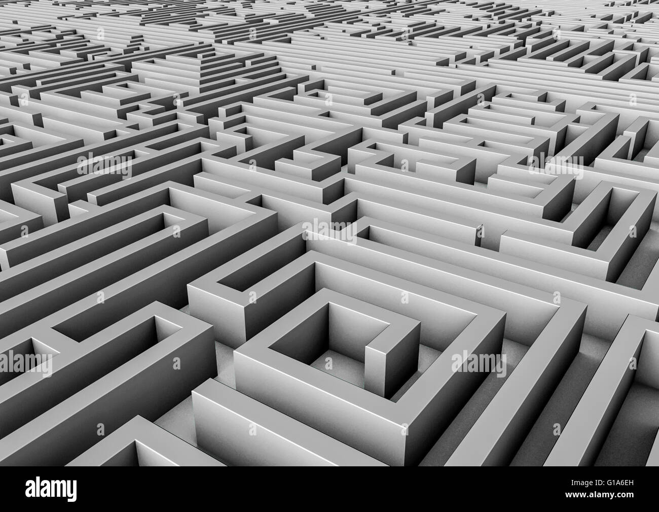 Maze background / 3D render of giant maze stretching to horizon Stock ...
