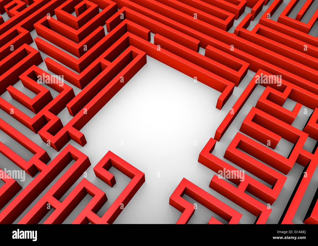 Maze space / 3D render of maze with copy space Stock Photo - Alamy