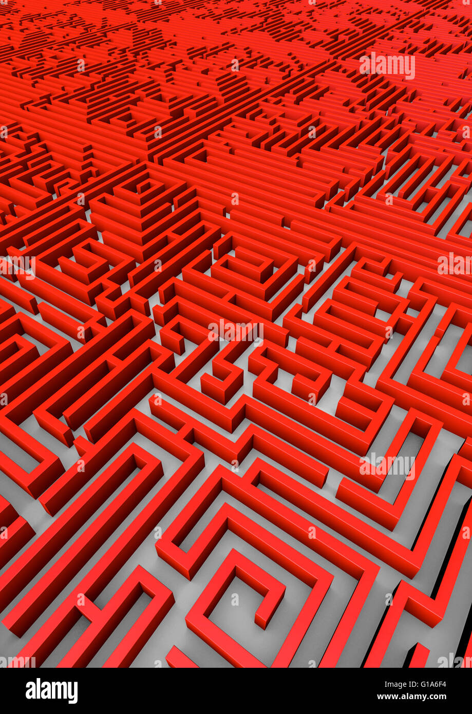 Maze background / 3D render of giant maze stretching to horizon Stock ...