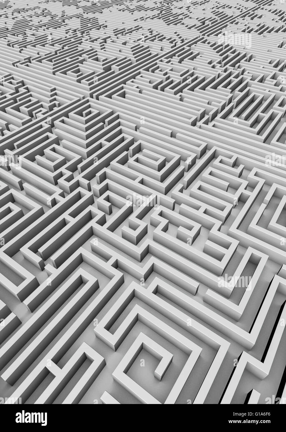 Maze background / 3D render of giant maze stretching to horizon Stock ...