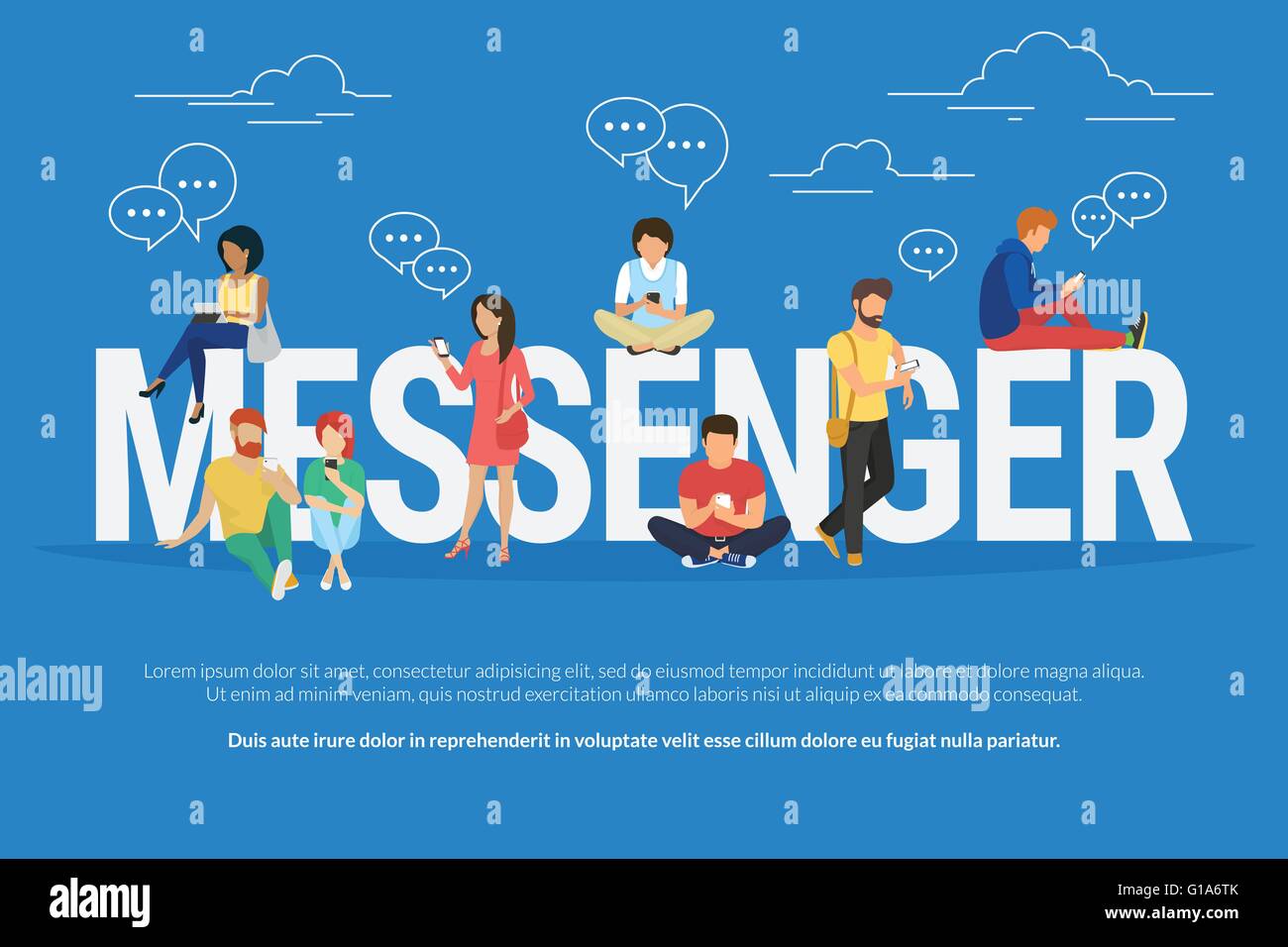 Messenger concept illustration Stock Vector Image & Art - Alamy