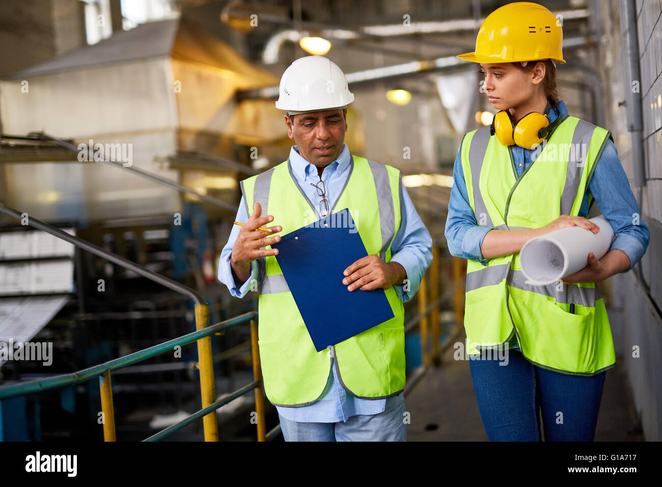 Engineers at plant Stock Photo - Alamy
