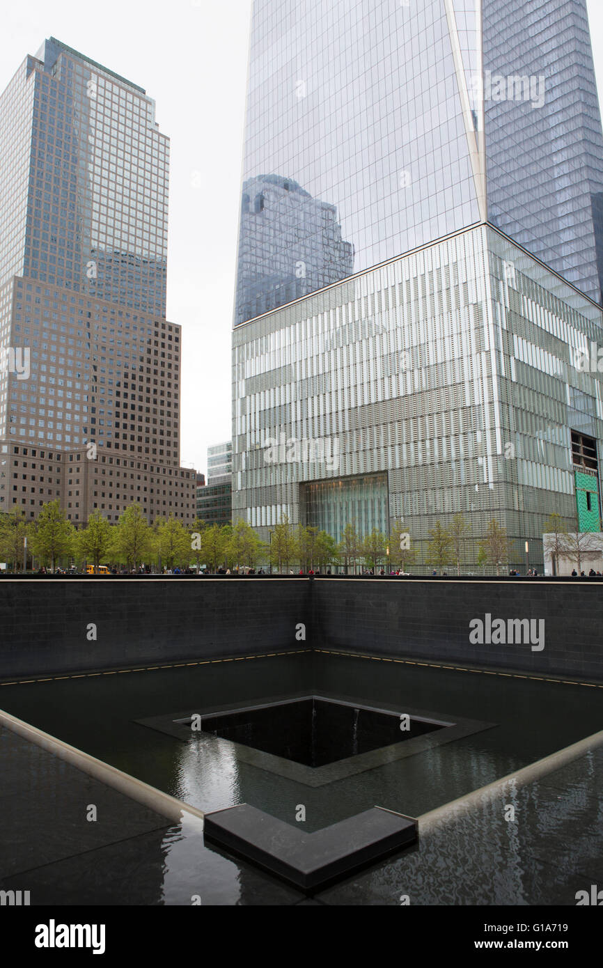 The North Pool at the National September 11 Memorial in New York City ...