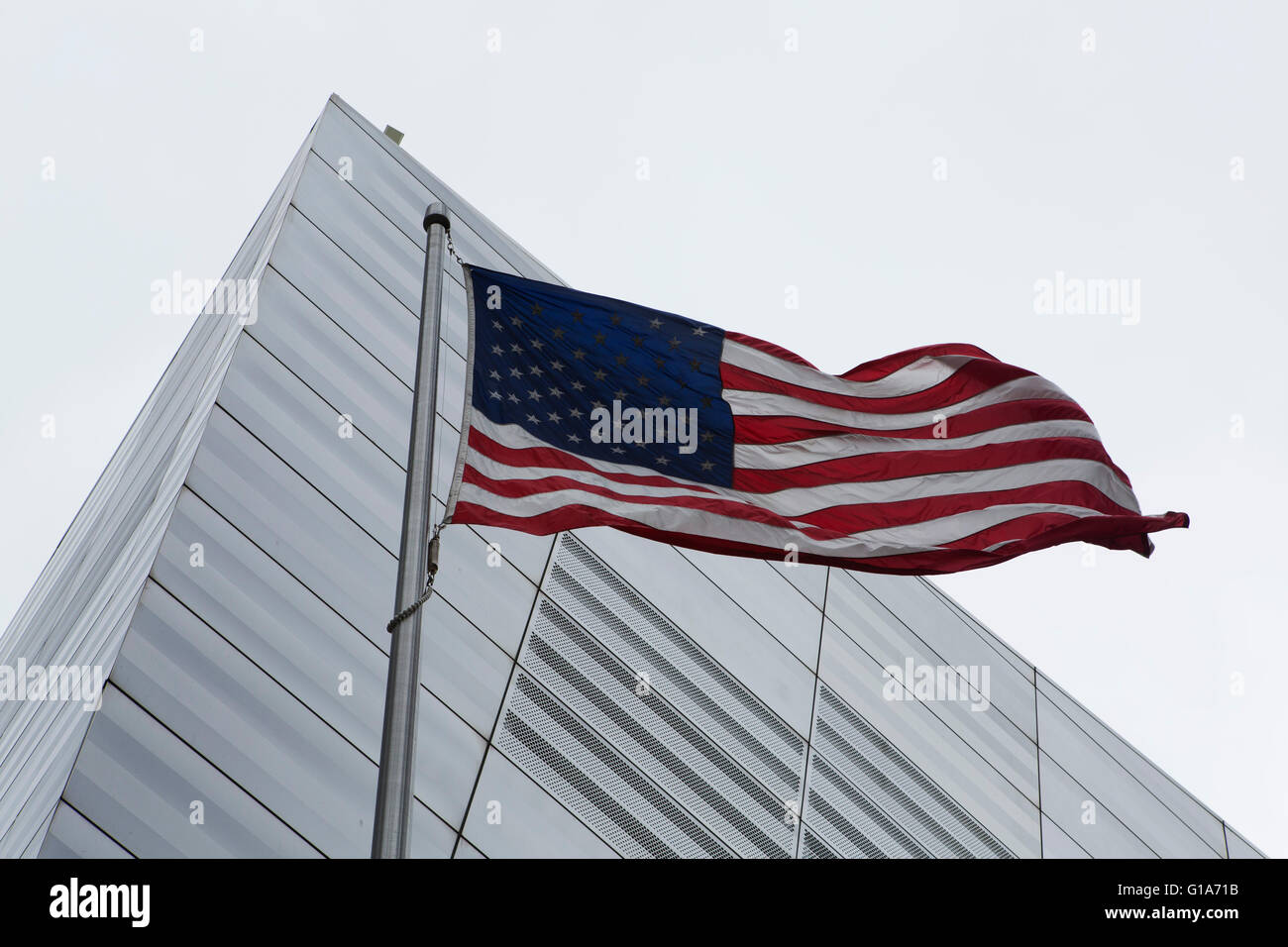 The Stars and Stripes flies outside of the National September 11 ...
