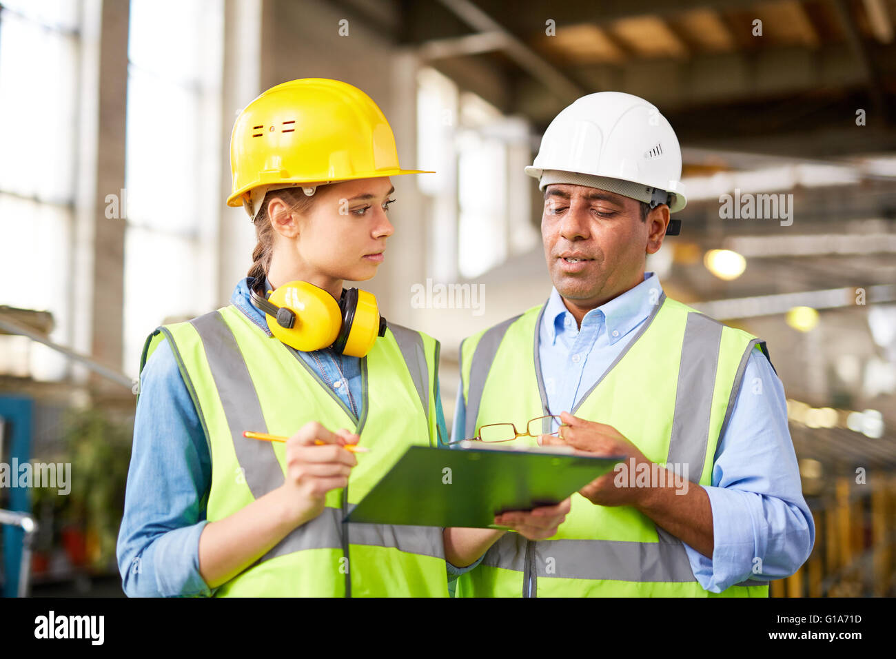 Engineers at plant Stock Photo - Alamy