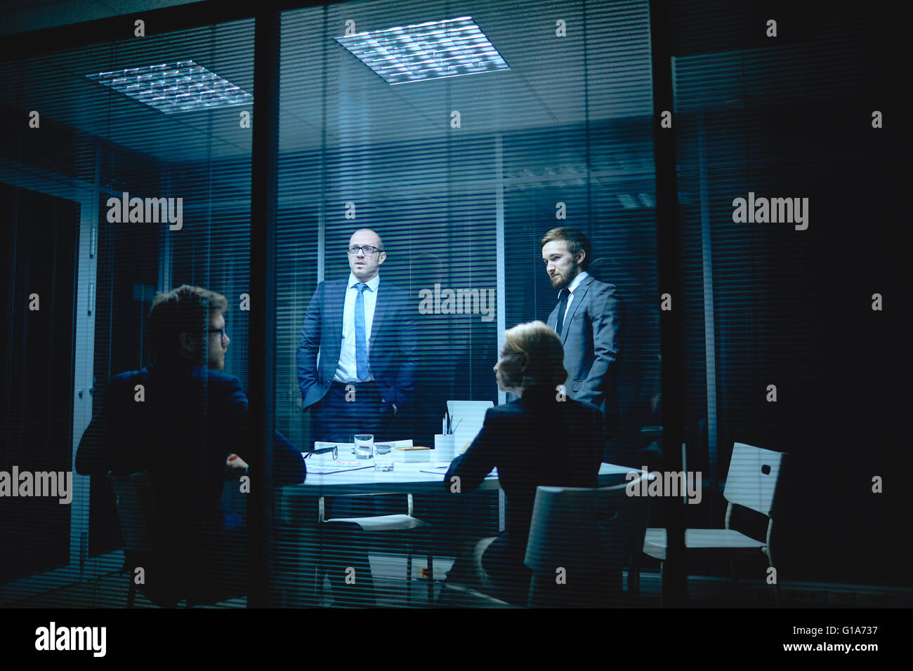 Managers at work Stock Photo - Alamy