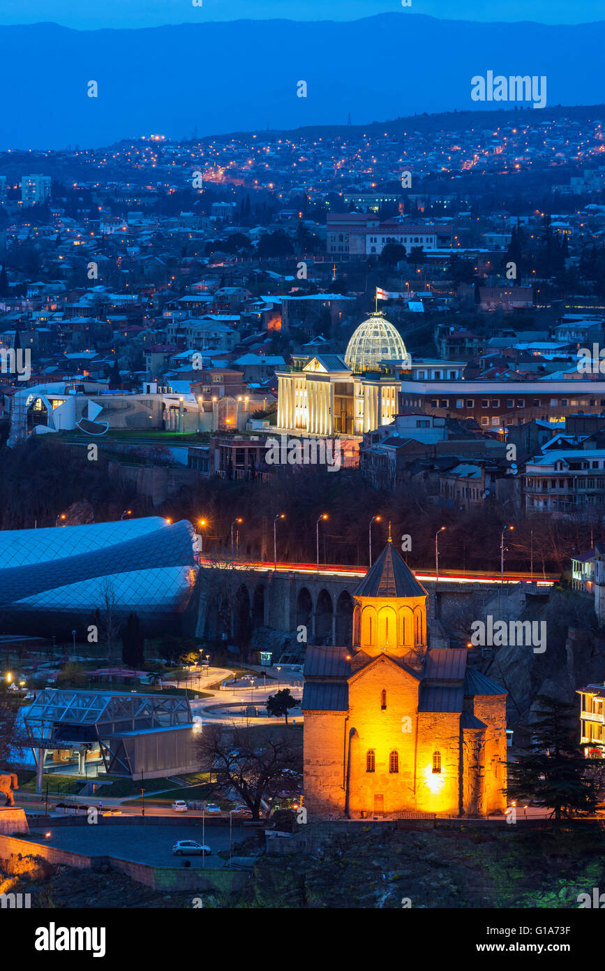 Eurasia, Caucasus region, Georgia, Tbilisi, city view, Presidential ...
