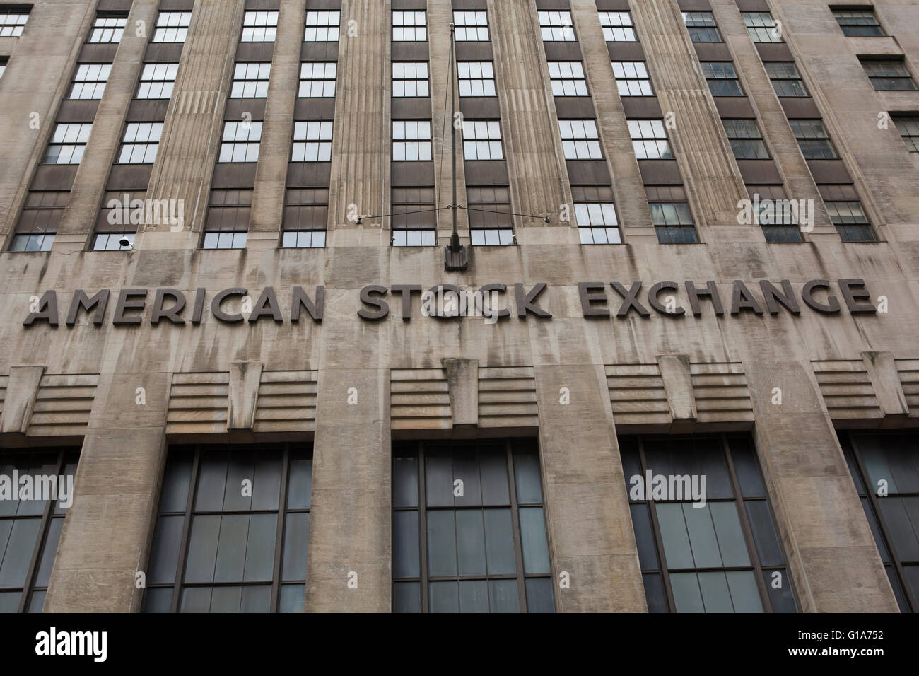 The American Stock Exchange at Trinity Place in New York City, USA ...