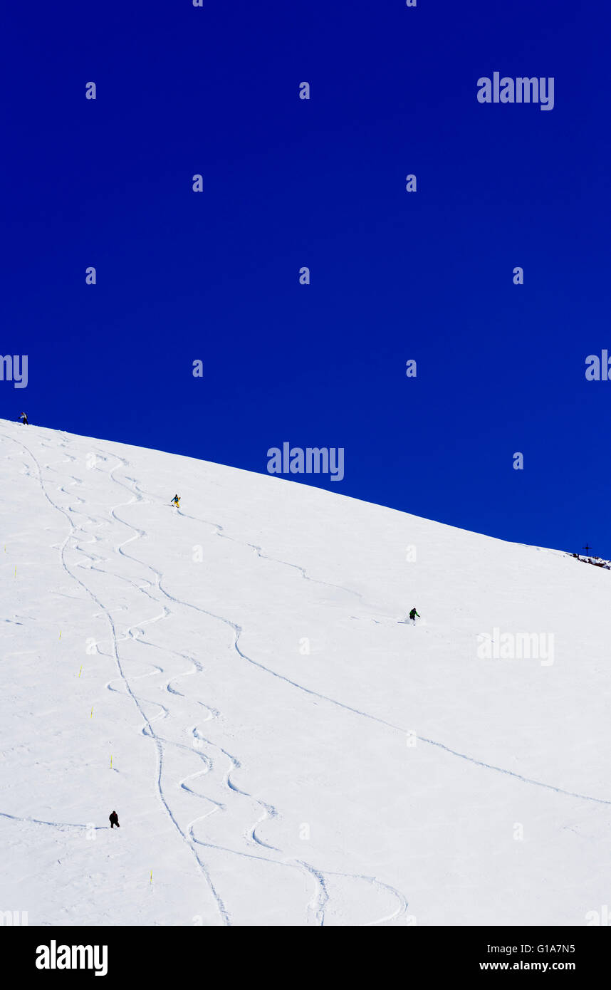 Eurasia, Caucasus region, Georgia, Gudauri ski resort, powder skiing ...