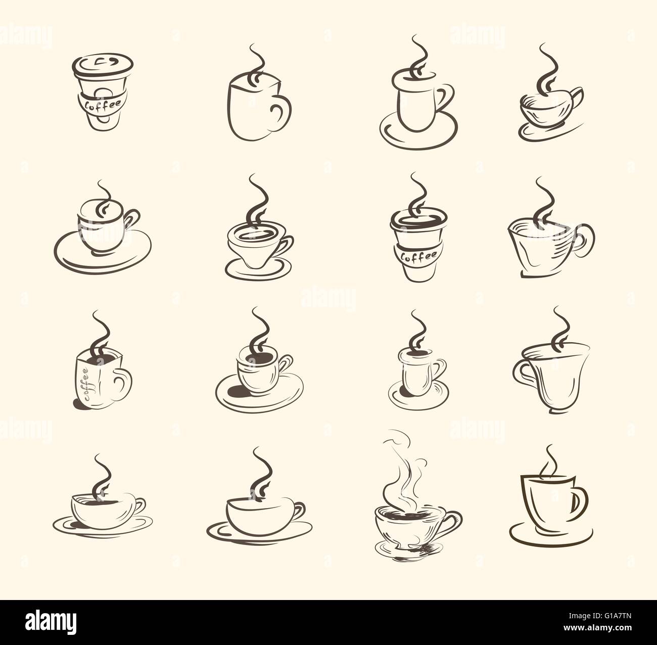 Cup milk tea on Stock Vector Images - Alamy