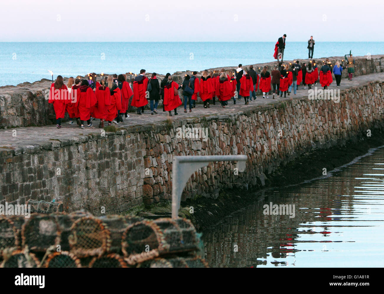 The Gaudie torchlit walk to the end of the pier,St Andrews,Saturday ...