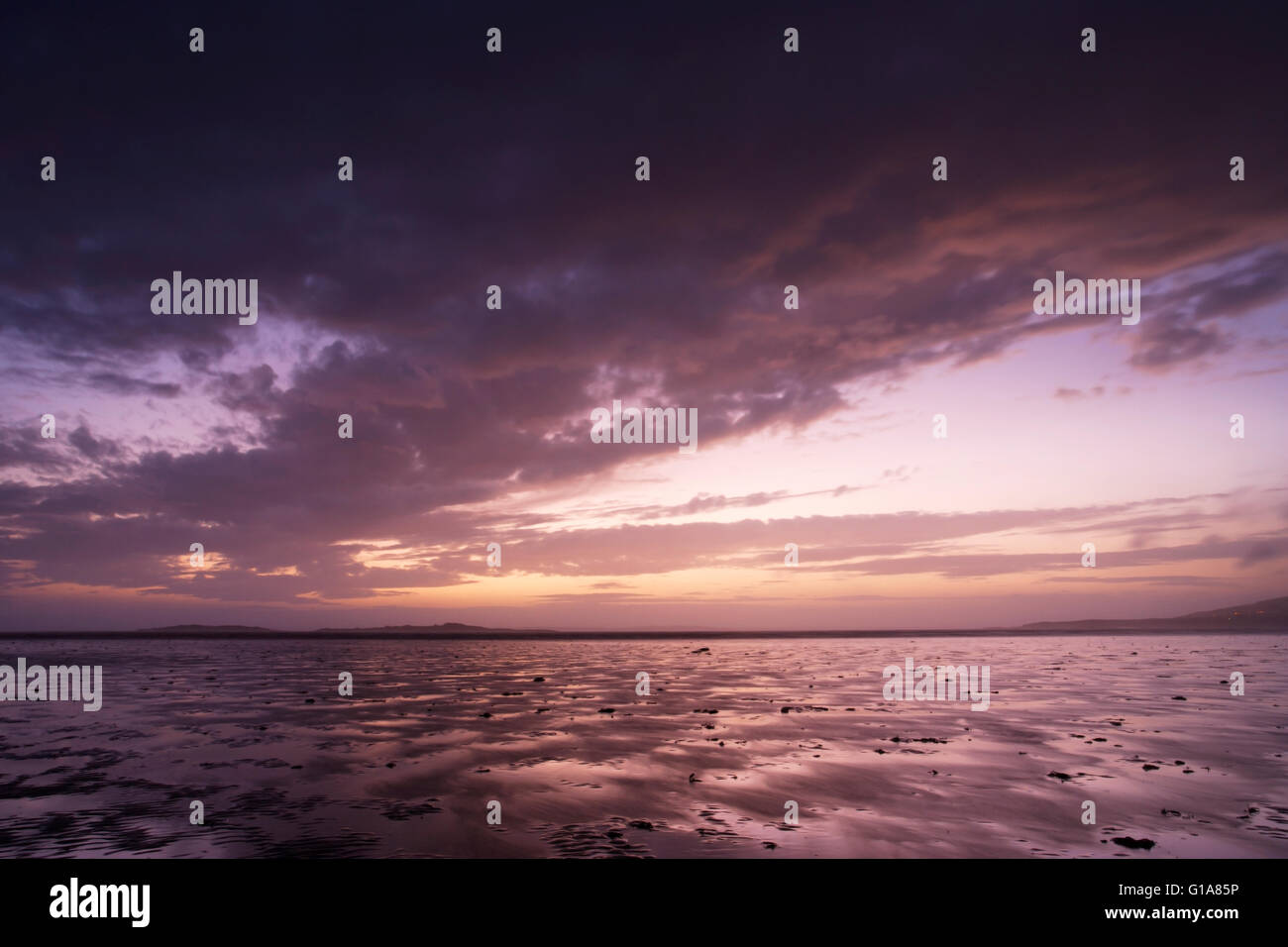 Carrick Shore at Sunset, Dumfries and Galloway, Scotland Stock Photo ...