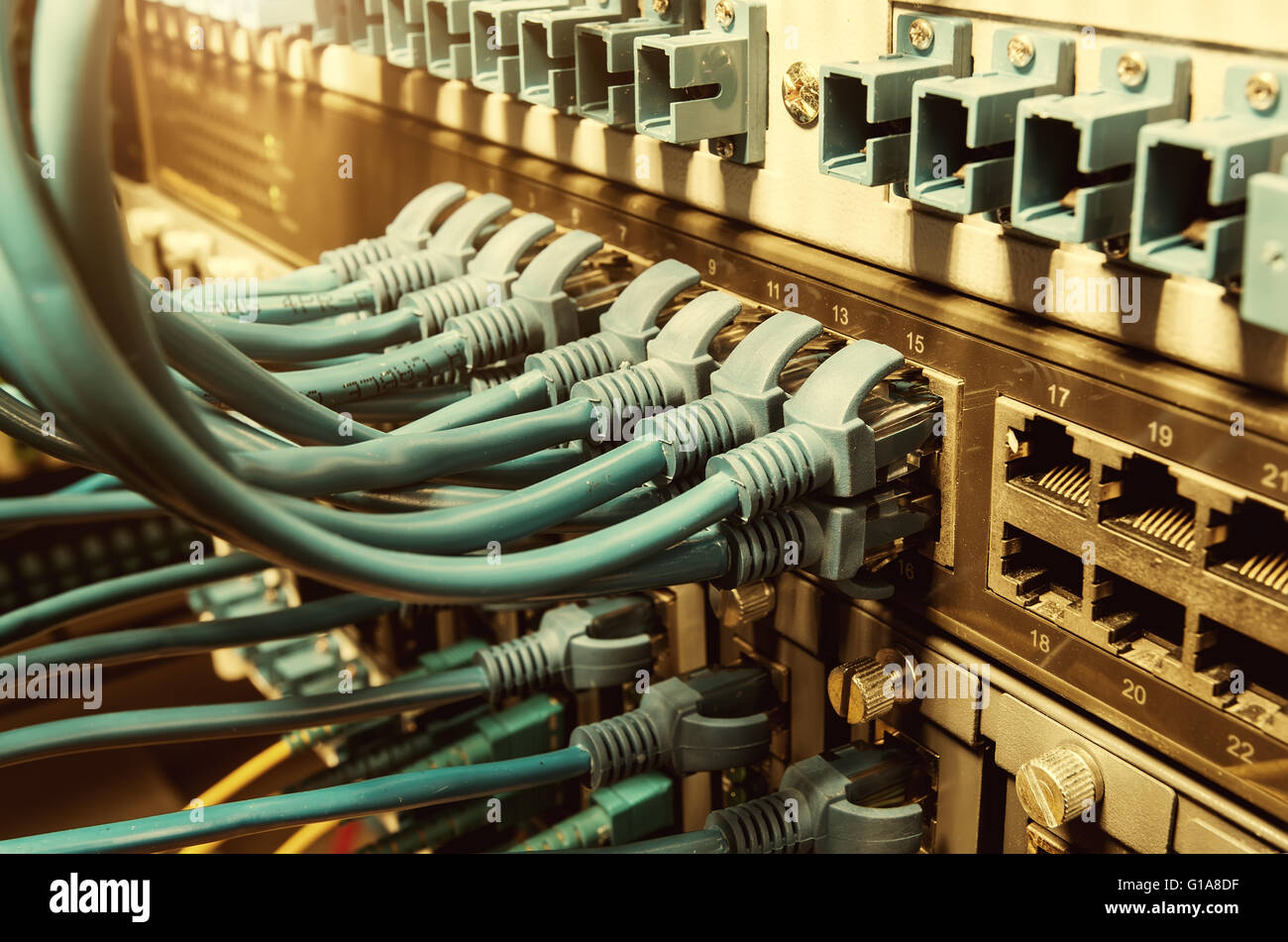 Network switch and ethernet cables,Data Center Concept Stock Photo - Alamy