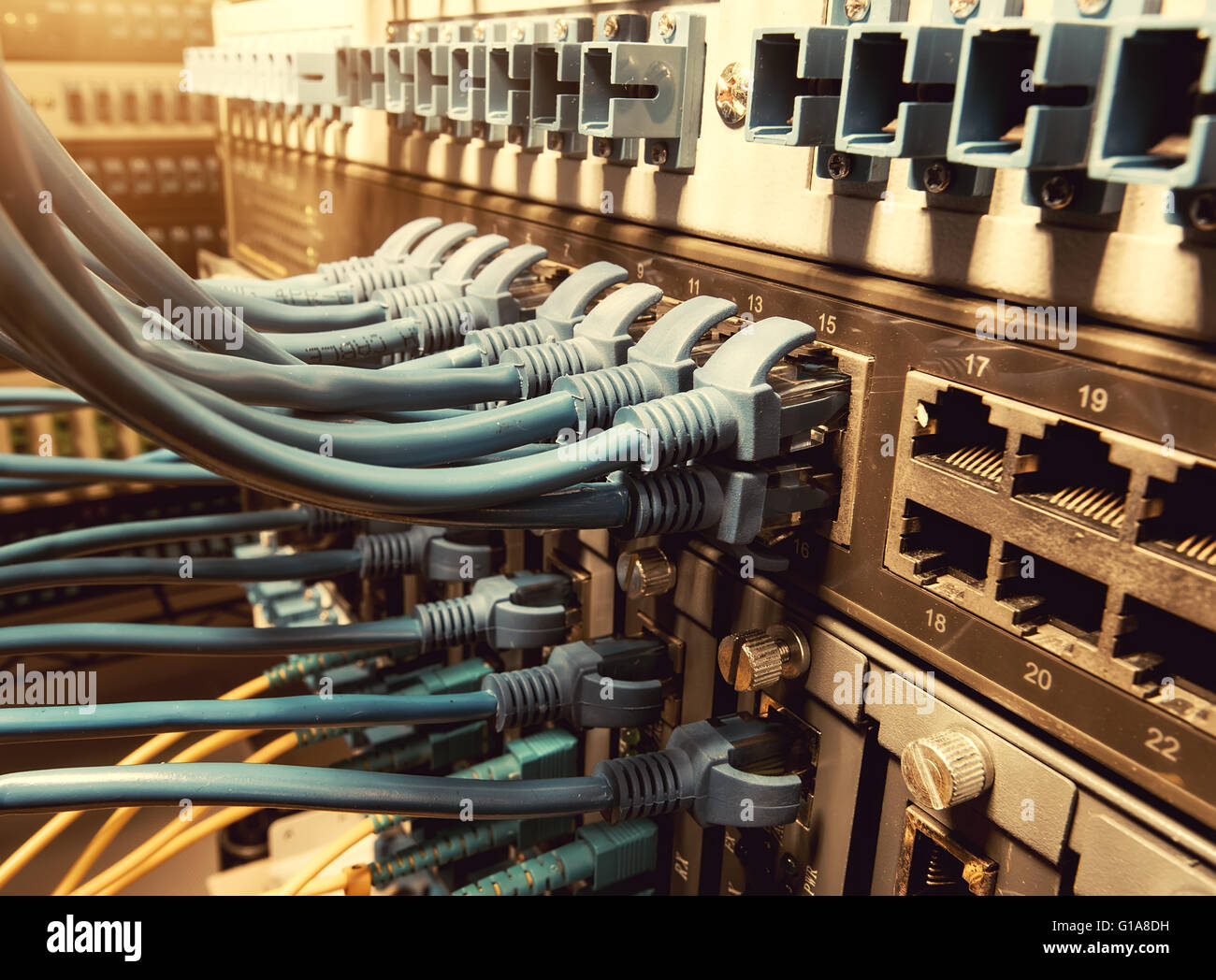 Network switch and ethernet cables,Data Center Concept Stock Photo - Alamy