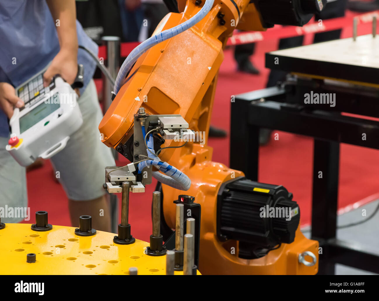 robotic hand machine tool at industrial manufacture factory Stock Photo ...