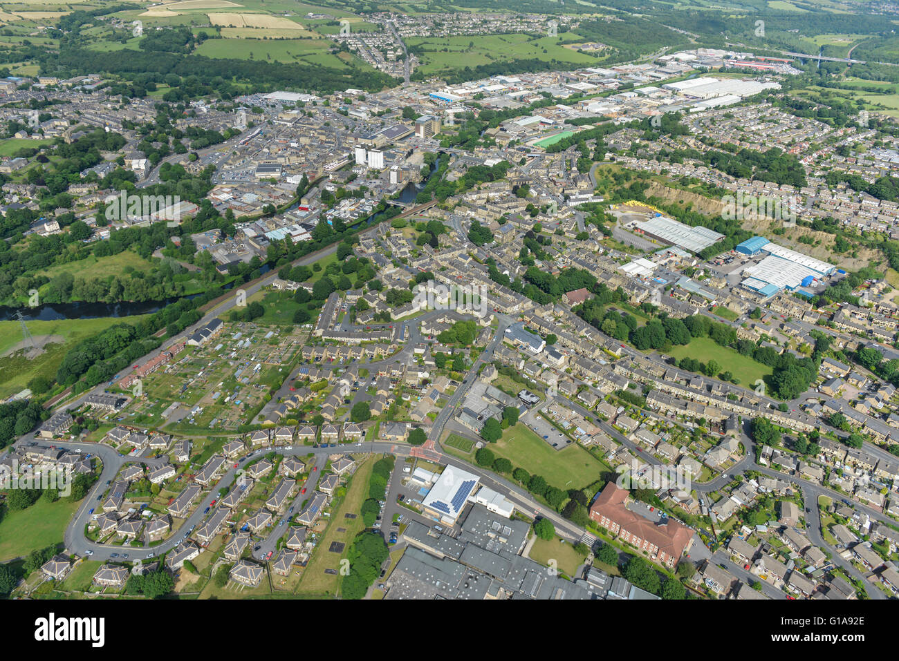 General views of the West Yorkshire town of Brighouse Stock Photo - Alamy