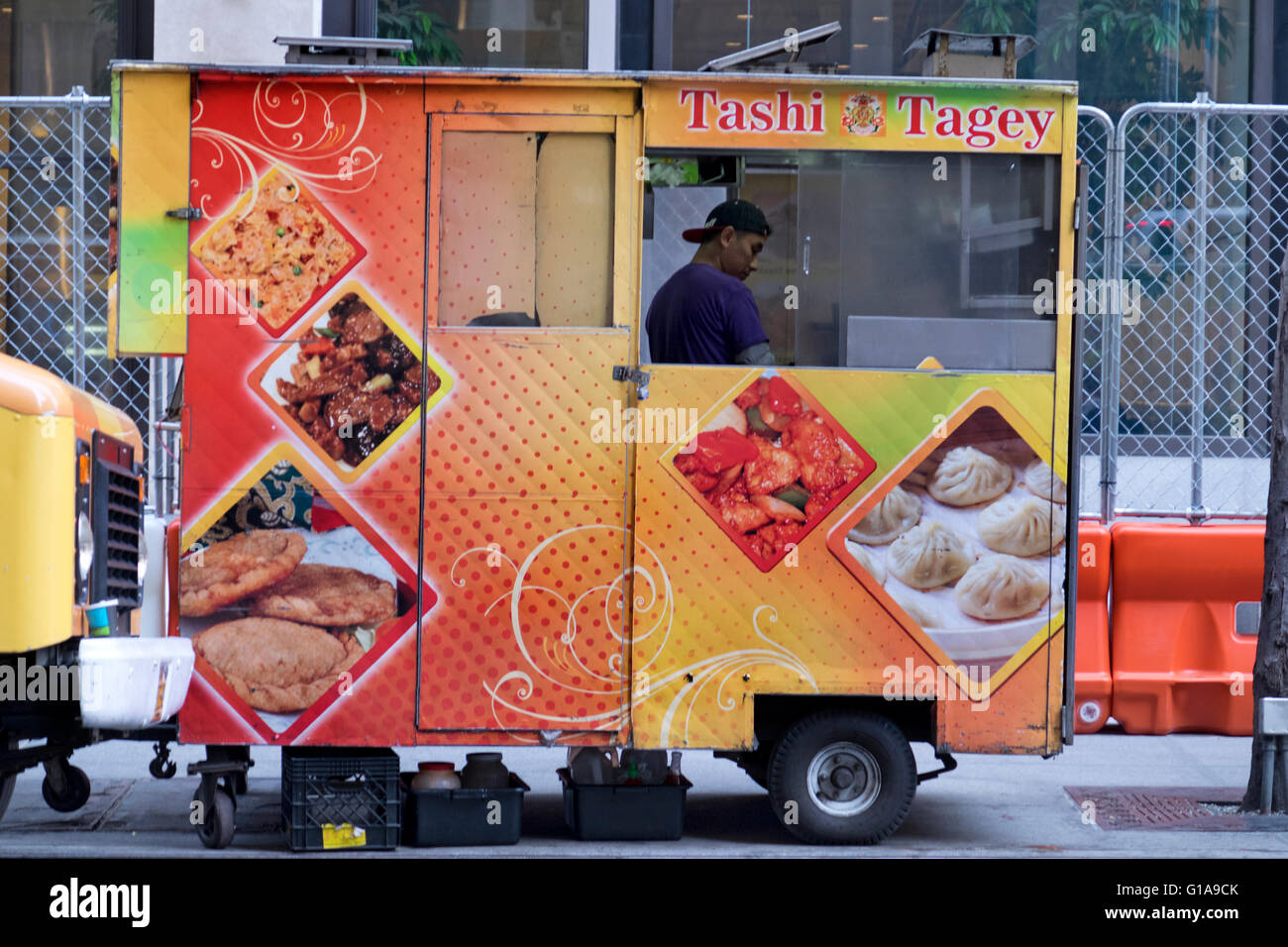 Caribbean american food cart hi-res stock photography and images - Alamy