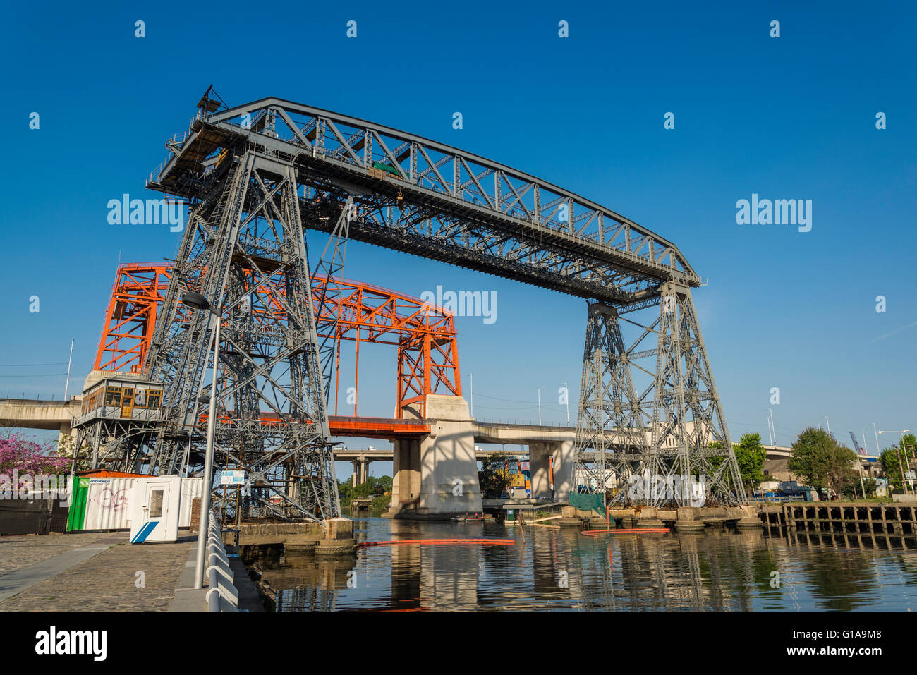 Bridge on Matanza river, La Boca, Buenos Aires, Argentina Stock Photo ...
