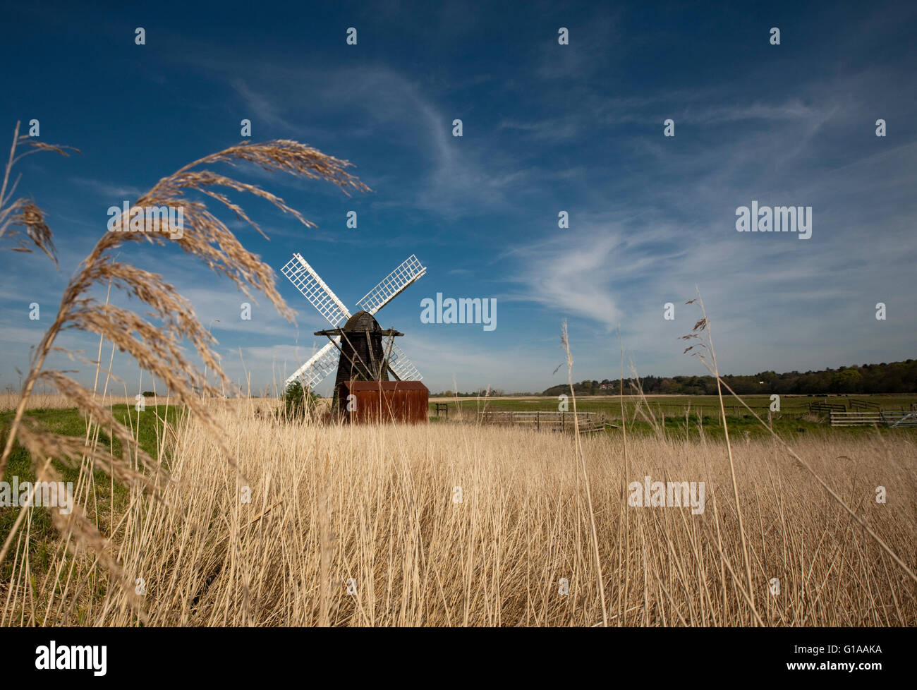 Herringfleet Wind Mill Norfolk Broads Stock Photo - Alamy