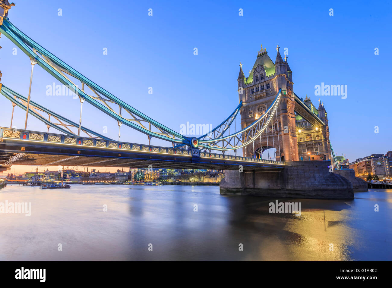 The famous Tower Bridge at London, United Kingdom Stock Photo - Alamy
