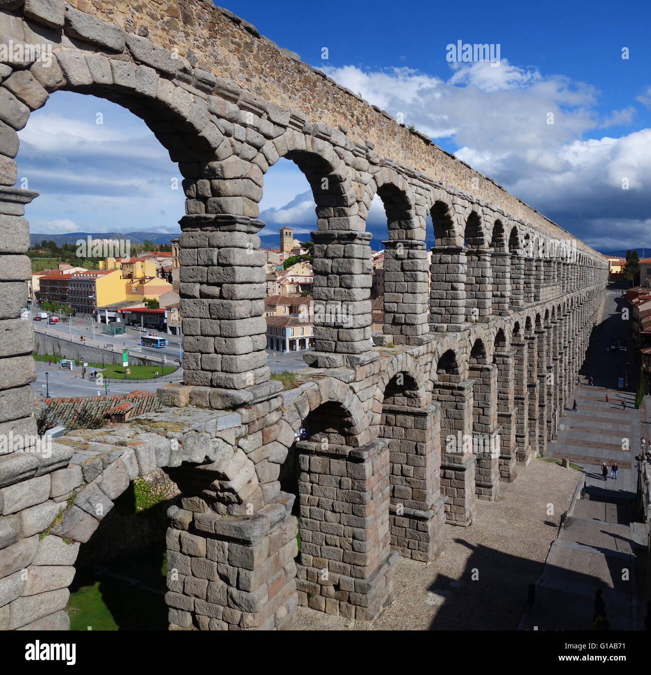 The famous Roman Aqueduct in Segovia Spain Stock Photo - Alamy