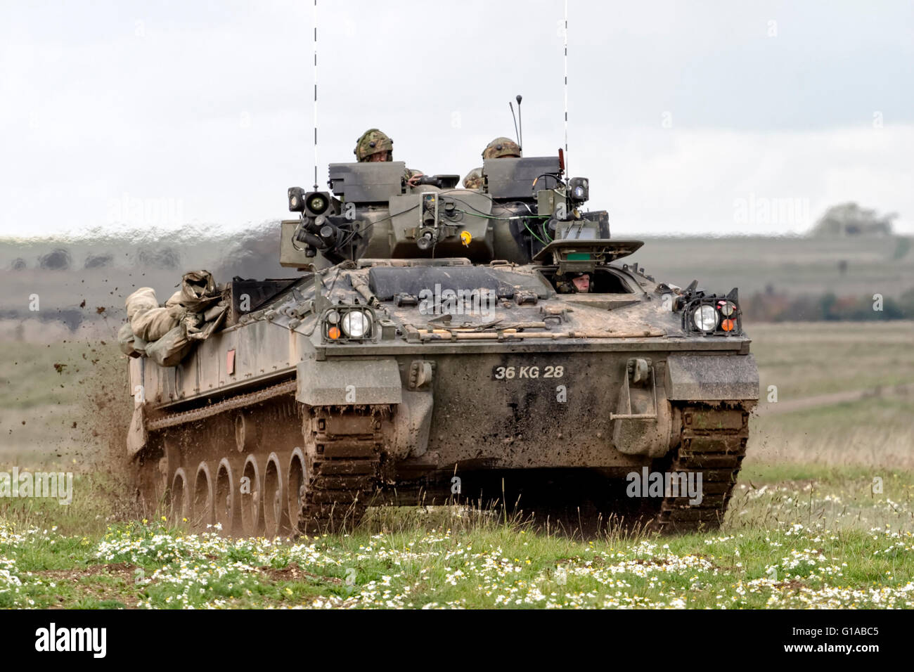 A British Army Warrior Infantry Fighting Vehicle, MCV-80, on the ...