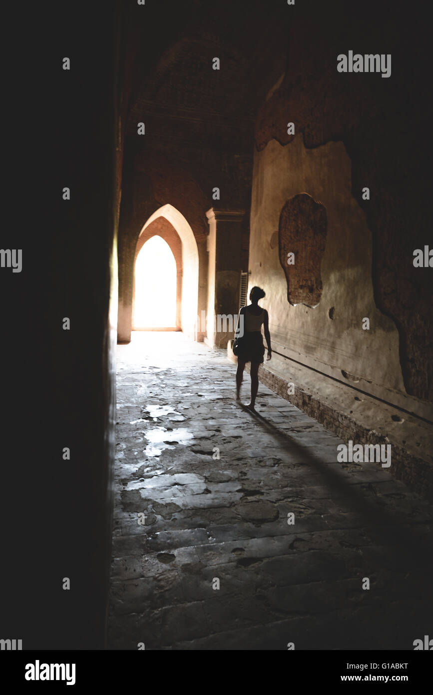 Temple hallway in Bagan, Myanmar Stock Photo - Alamy