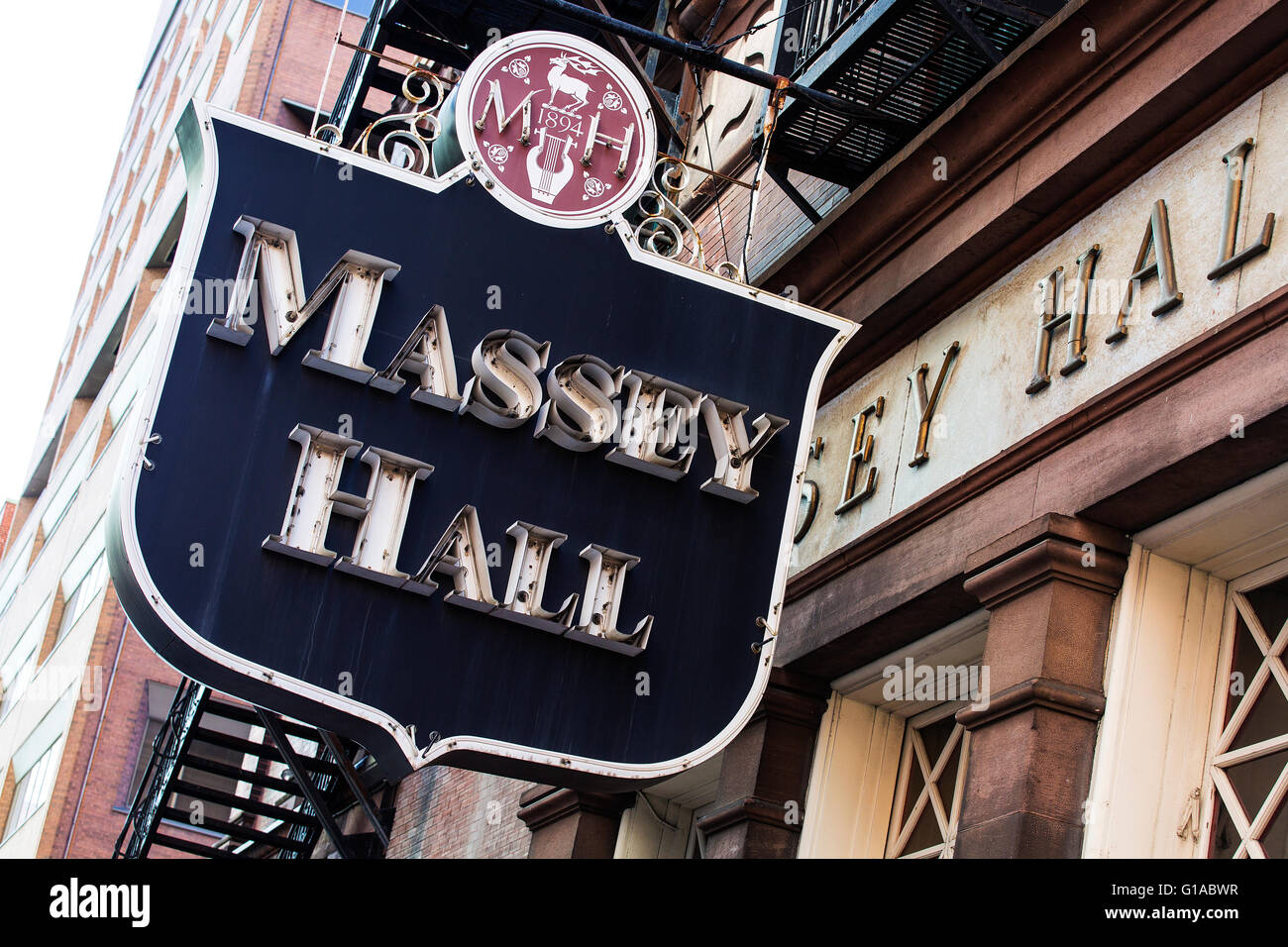 Toronto Ontario Canada Massey Hall sign Stock Photo - Alamy