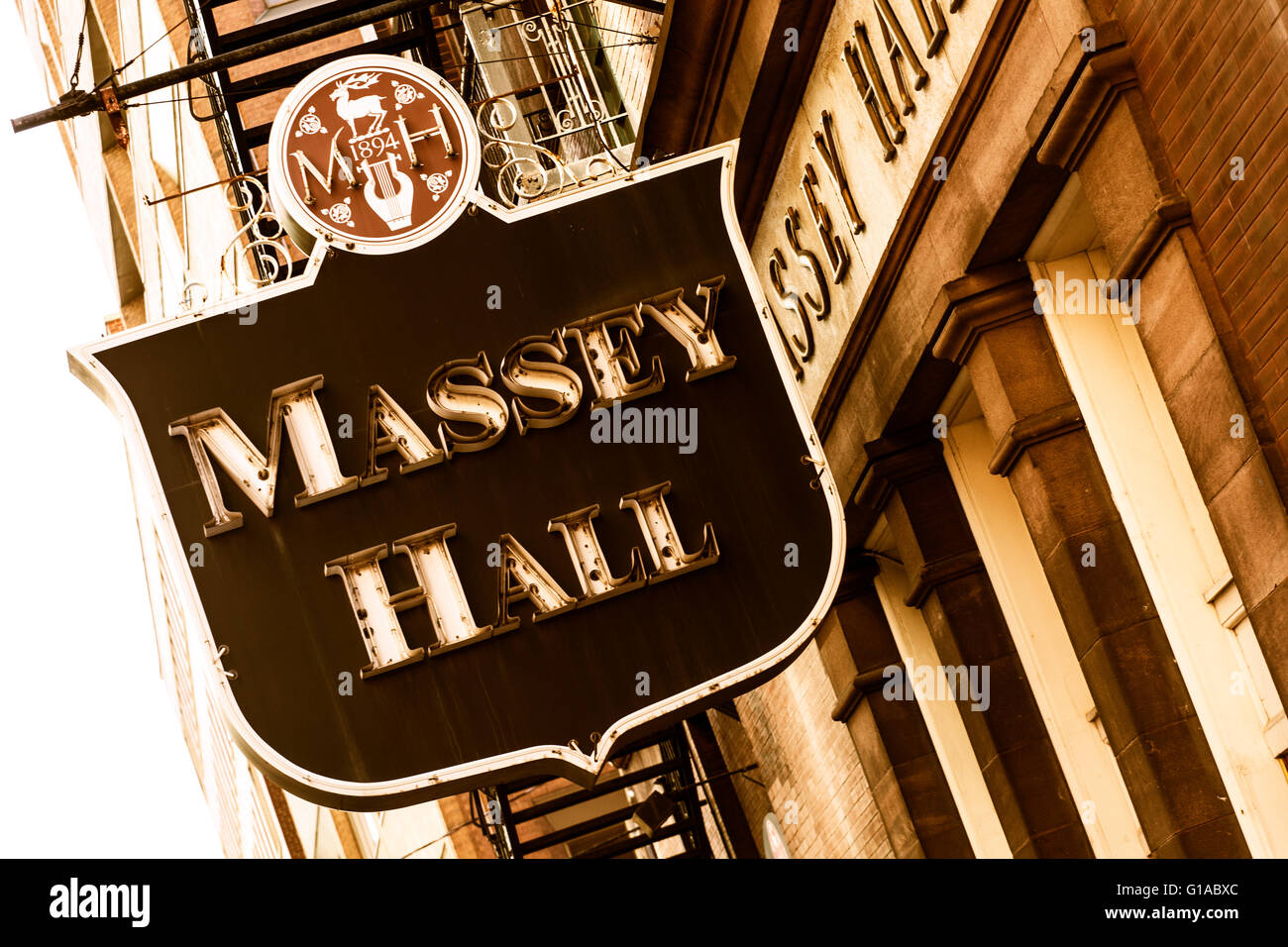 Toronto Ontario Canada Massey Hall sign Stock Photo - Alamy