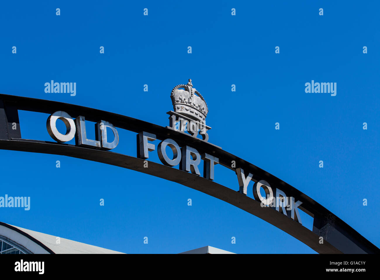 Toronto Ontario Canada Entrance to Historic Old Fort York with Army ...