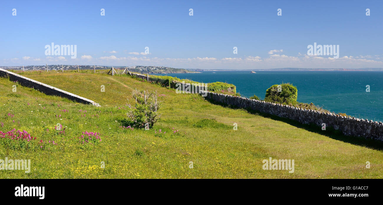 View of Torbay from the north fort at Berry Head Stock Photo - Alamy