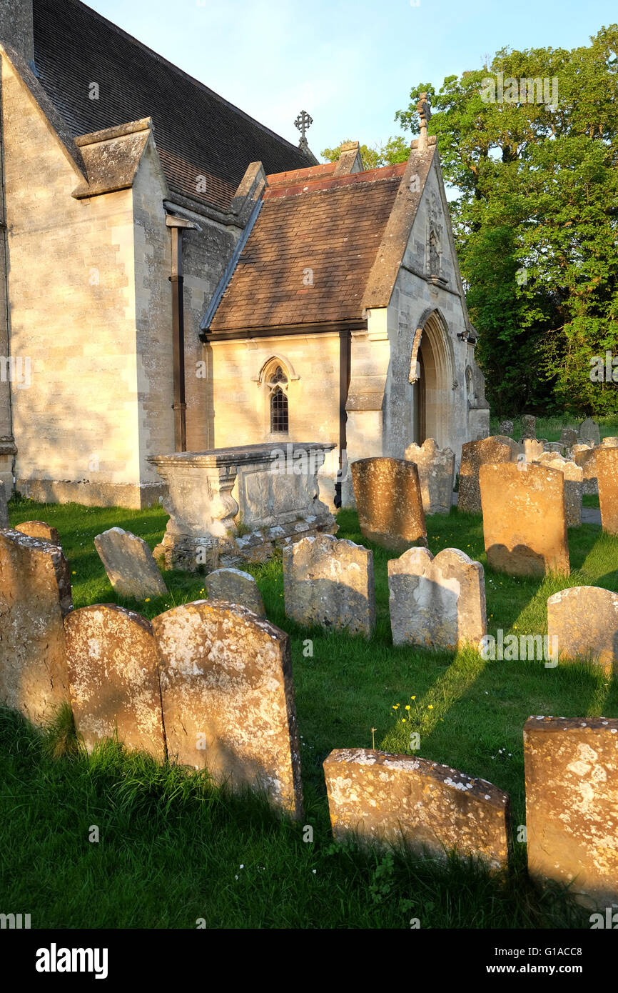 The graveyard at St Martin's Church in Bladon, Oxfordshire where Sir ...