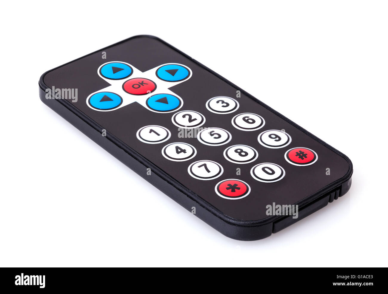 remote control close-up isolated on white background Stock Photo - Alamy