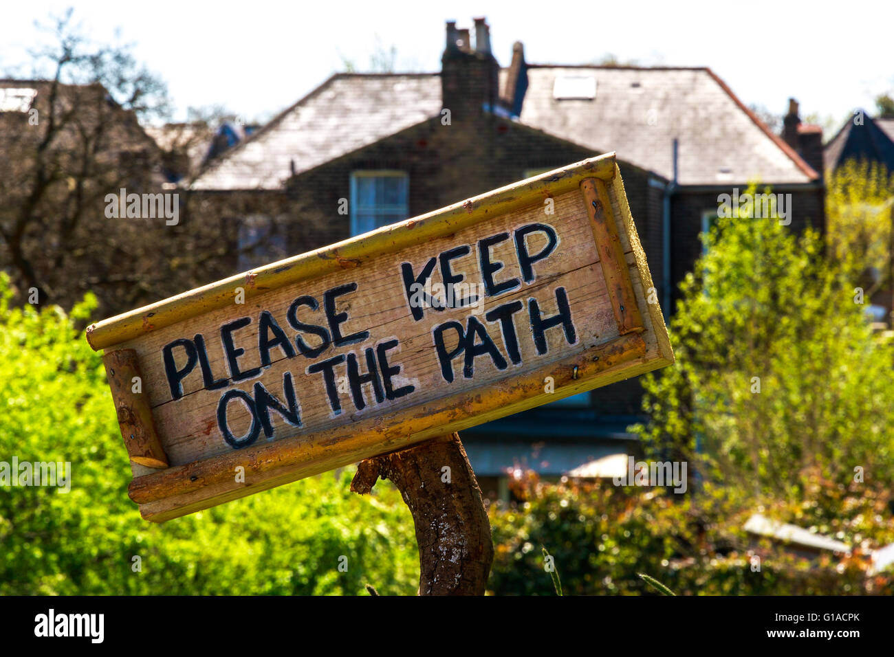 Please keep on the path hi-res stock photography and images - Alamy