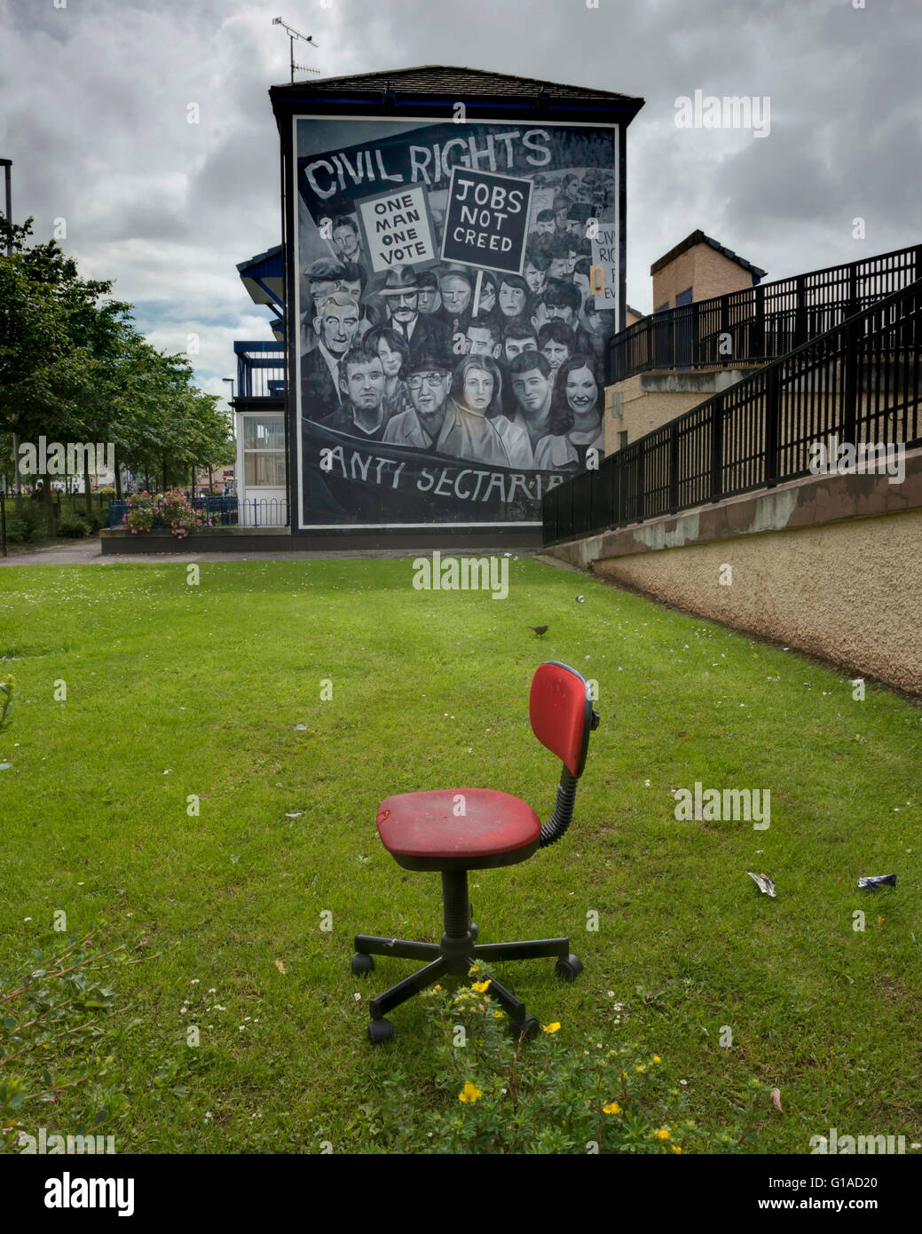 Civil Rights Mural in the Bogside Area, Derry Londonderry. Northern ...