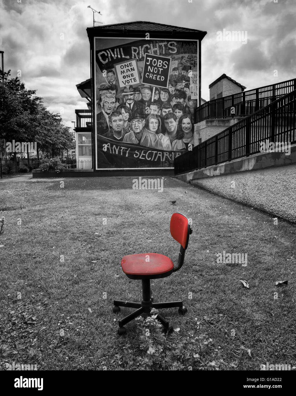Civil Rights Mural in the Bogside Area, Derry Londonderry. Northern ...