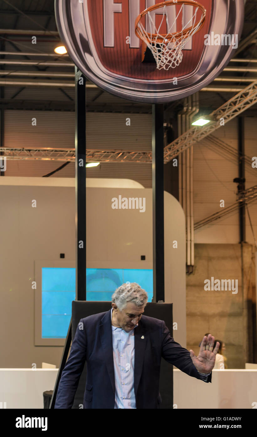 Madrid, Spain, 10 th May 2016. A basketball player, Fernando Romay, in ...